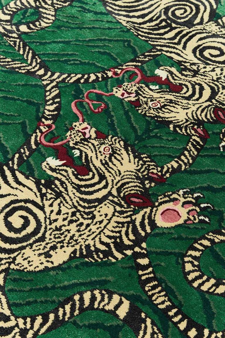 Tiger Knot Jade - Menagerie collection - Designer Rugs