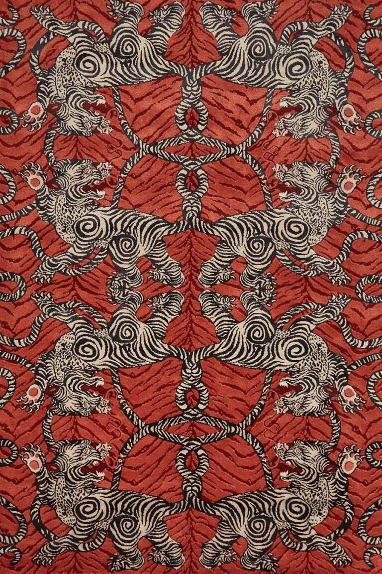 Tiger Knot Chilli - Menagerie collection - Designer Rugs