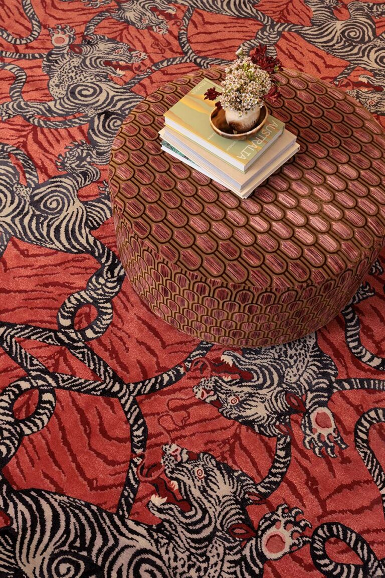 Tiger Knot Chilli - Menagerie collection - Designer Rugs