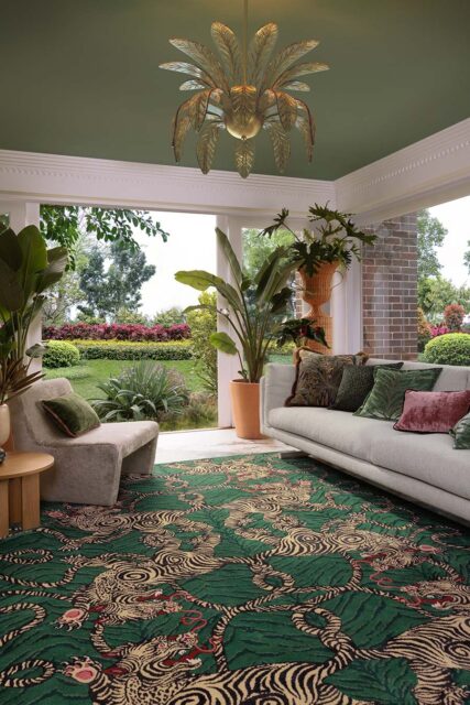 Tiger Knot Jade - Menagerie collection - Designer Rugs